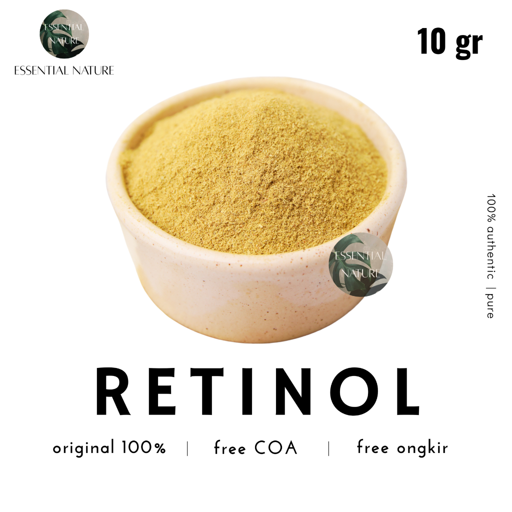 Jual Retinol Powder 99% 10gr FREE COA Murni Larut Minyak Oil Soluble ...