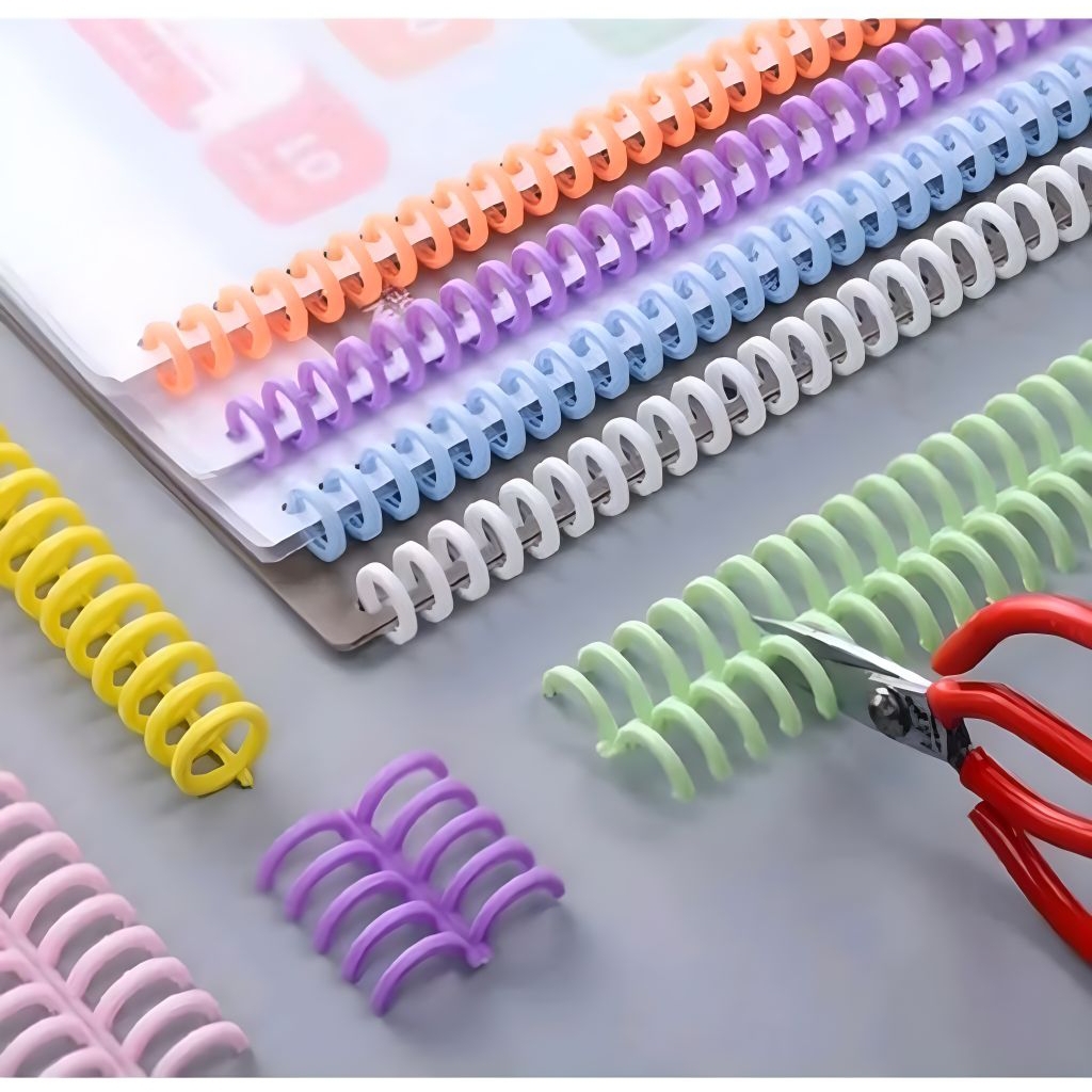 Jual Binder Plastik/ Plastic Binder Binding Strip / Spiral Ring Pastel ...