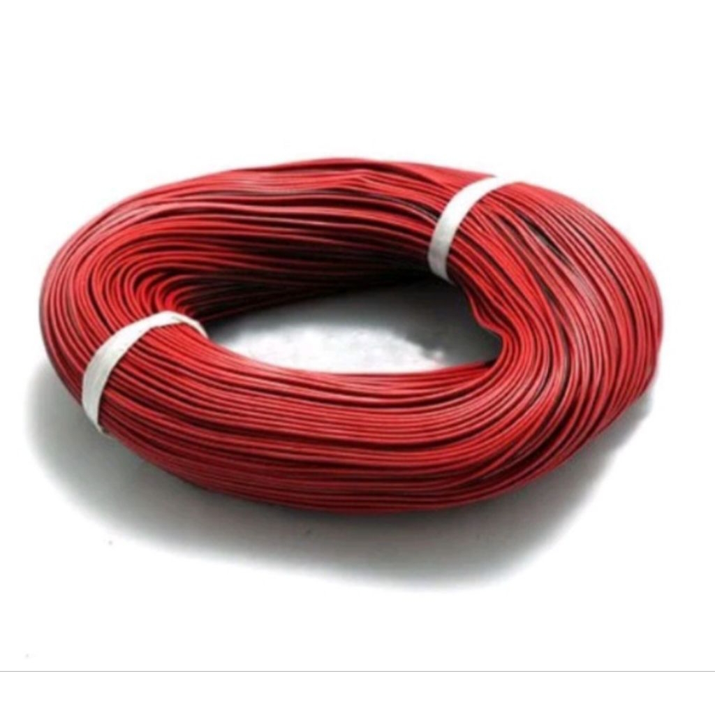 Jual kabel merah hitam serabut 2 jalur awg 2x8 murni tembaga kecil ...