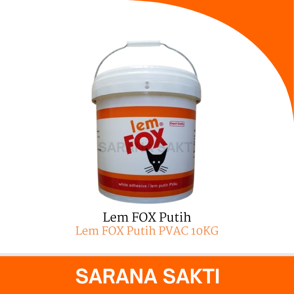 Jual Lem FOX Putih PVAC 10KG | Lem Fox Putih Lem Putih PVAC Ember Merah ...