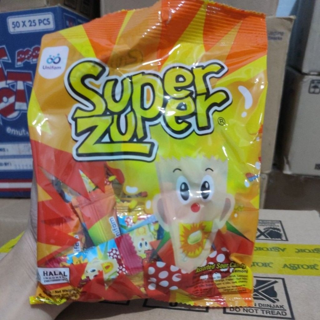 Jual Permen Super Zuper assorted sour candy 40 pcs | Shopee Indonesia