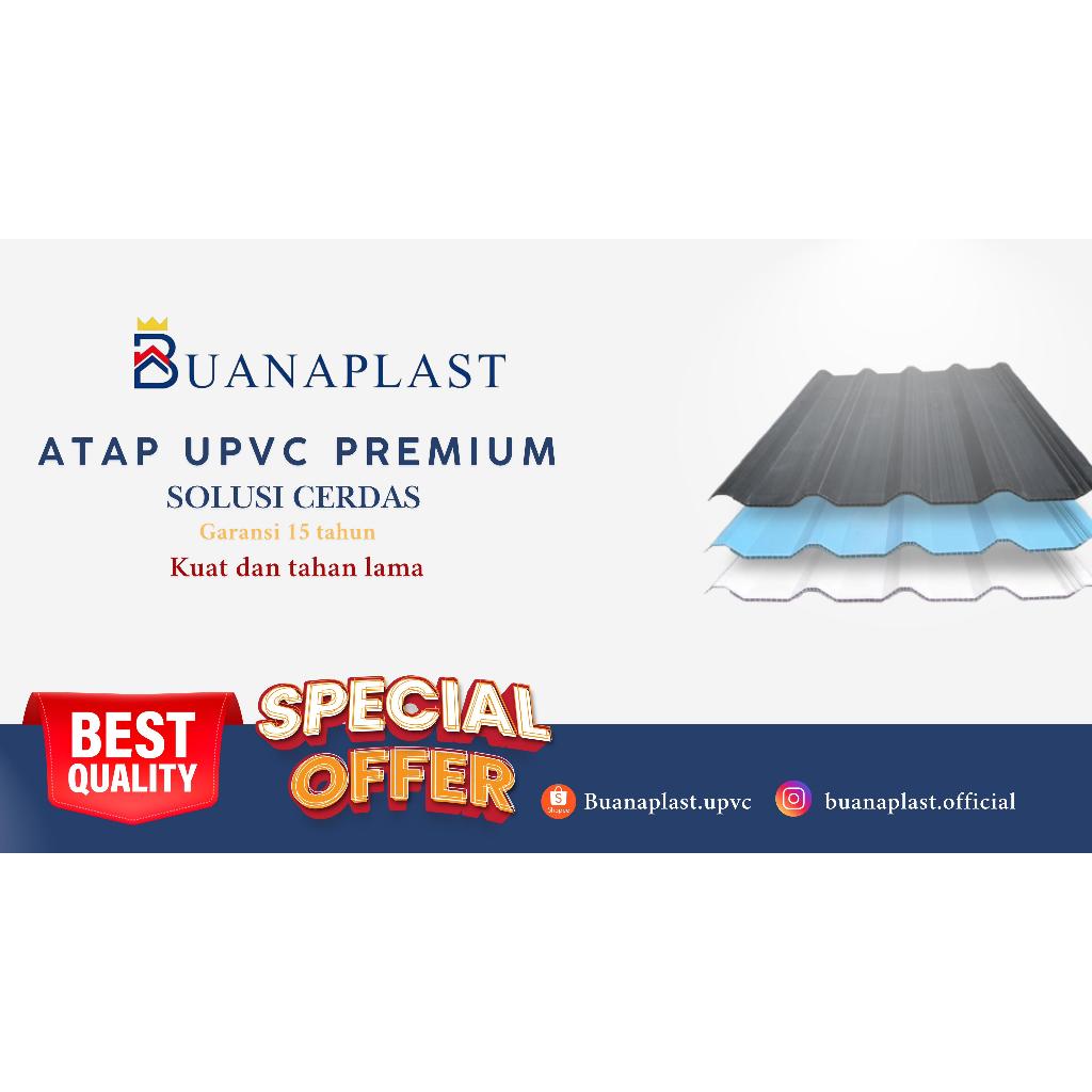 Jual BUANAPLAST - TW-860 Putih atap UPVC double layer berongga - tebal 10mm garansi resmi 15th ...