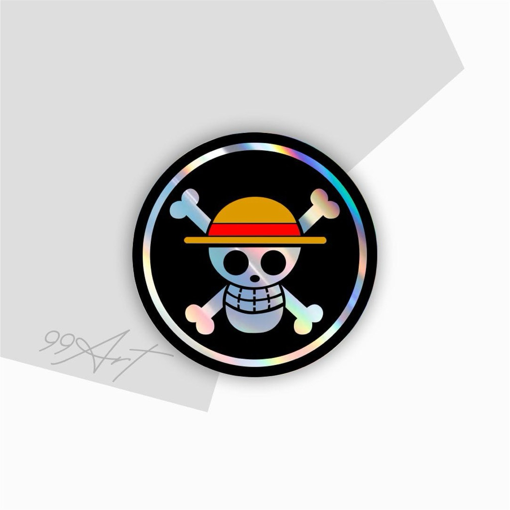 Jual stiker hologram, logo one piece, logo luffi, anime | Shopee Indonesia
