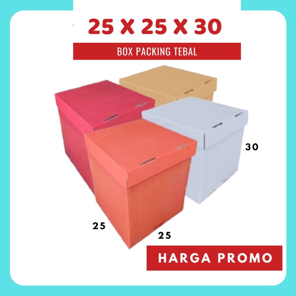 Jual Box Kado 25x25x30 / 25x25x20 / 25x25x10 (Set Top/Bot Heebe) Kardus ...