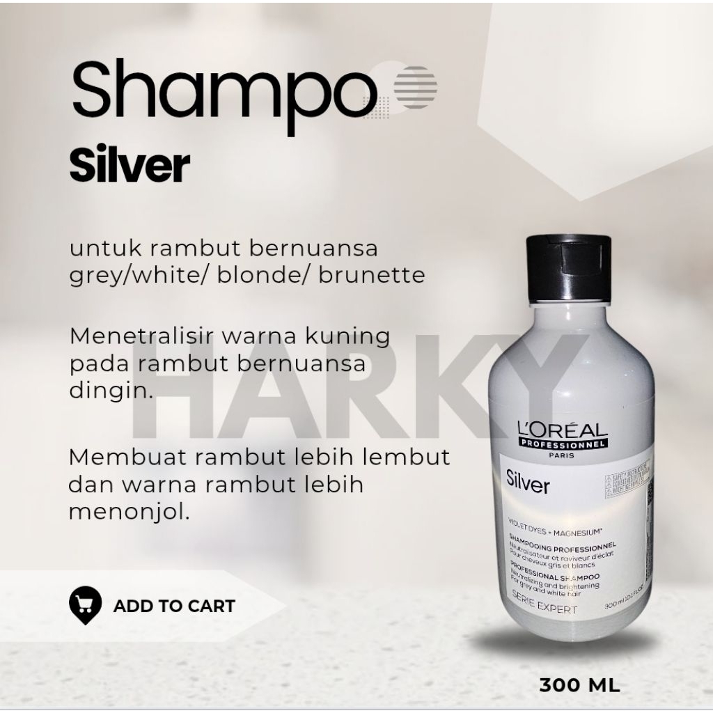 Jual Loreal Shampoo Silver Serie Expert Magnesium Silver 300ml Untuk ...