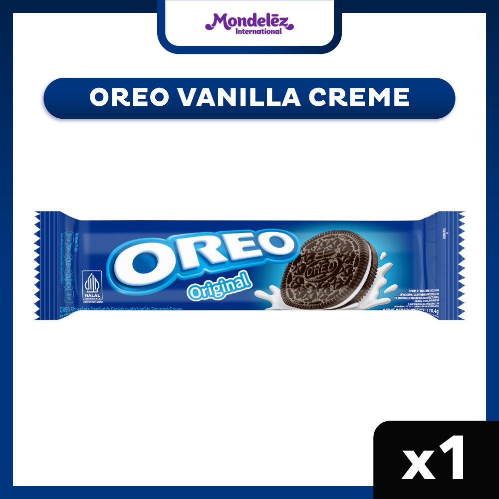 Jual Oreo Vanilla Cream 110.4gr | Biskuit Snack Camilan Favorit Anak ...