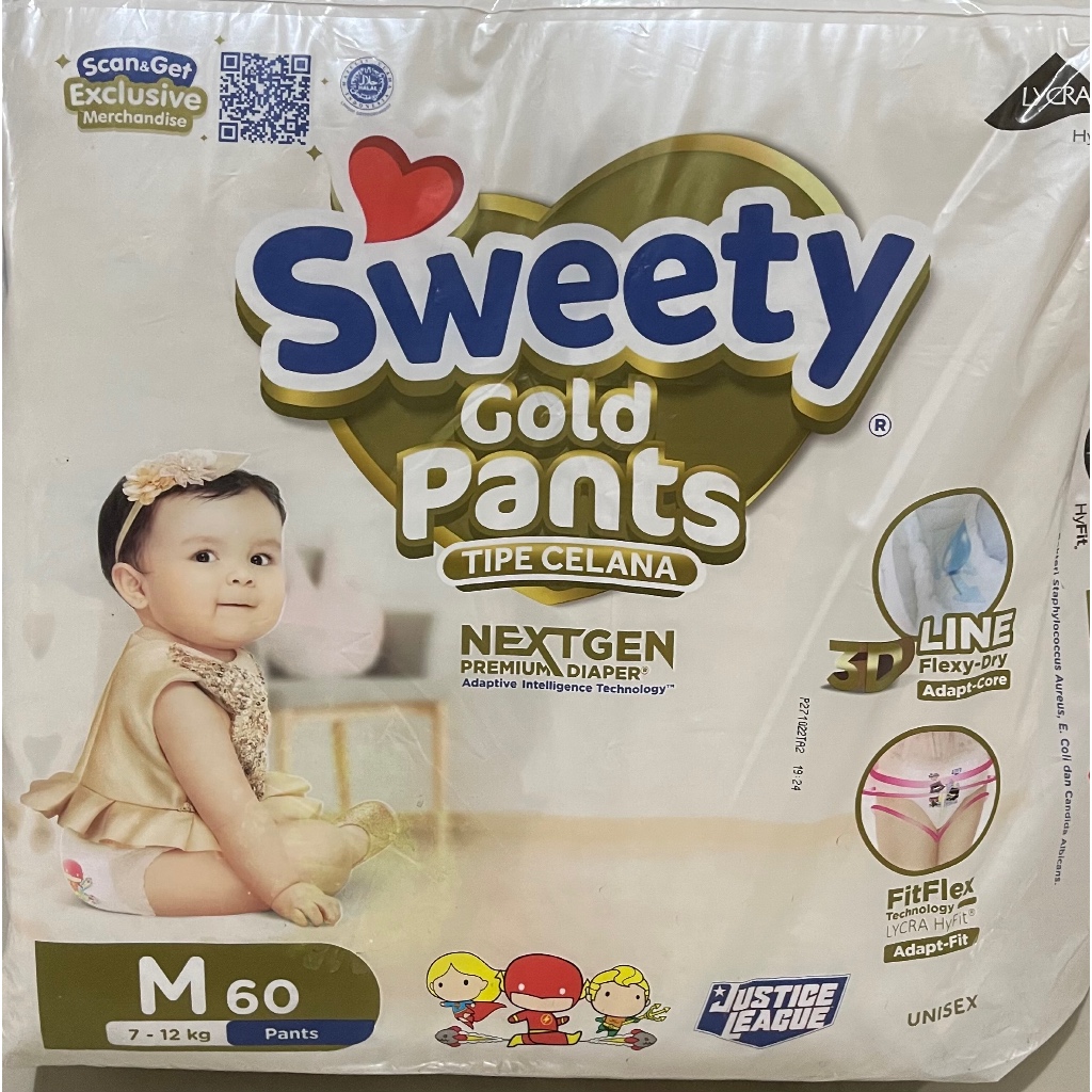 Jual SWEETY Gold NB52/S66/ M60 / L54 /XL44/ XXL36/ XXXL20 pants M 60 L ...