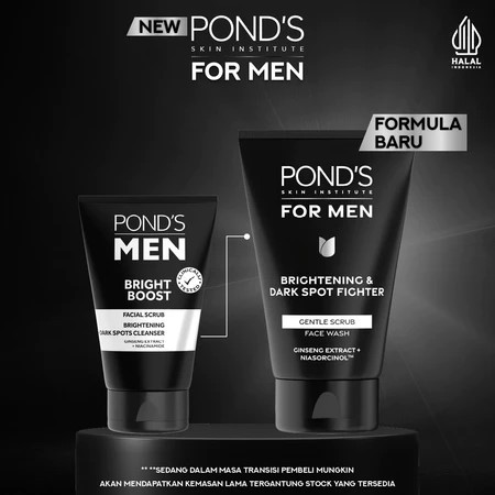 Jual Ponds Men Brightening & Dark Spot Fighter 100 gr | Shopee Indonesia