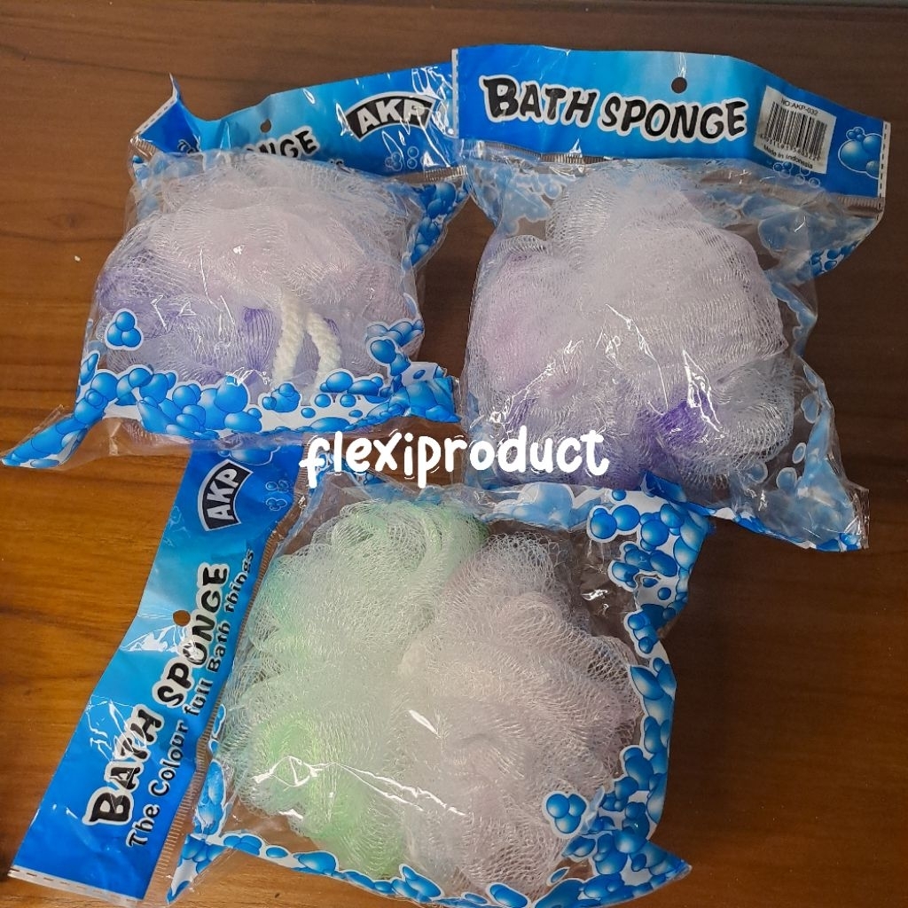 Jual (PAKET ISI 3) Spon Mandi Jaring Lembut 30gr Shower Puff Serbaguna ...