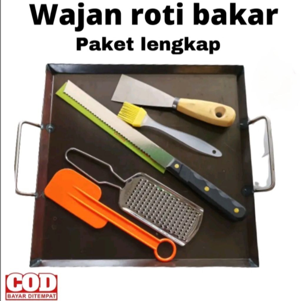 Jual promo paket wajan roti bakar / wajan kebab / wajan anti karat ...