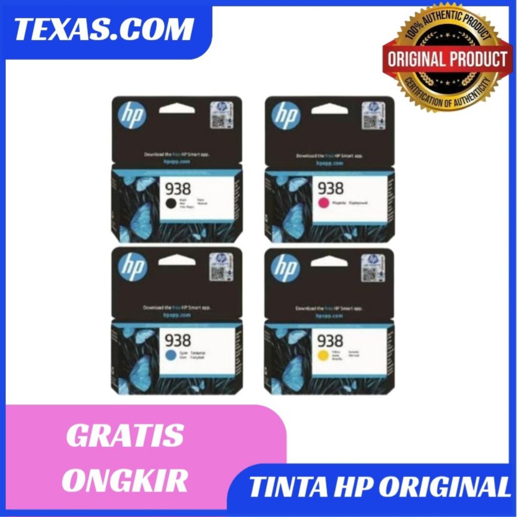 Jual Tinta Hp 938 (B.C.M.Y) Original For Hp OfficeJet Pro 9110 | 9120 | 9130 | 9720 | 9730 ...