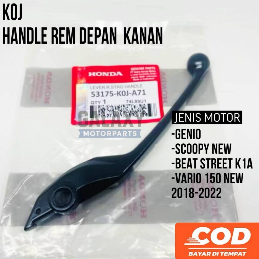 Jual Handle Rem Depan Kanan (KOJ) Honda Vario 150 New 2018-2022 / Genio ...