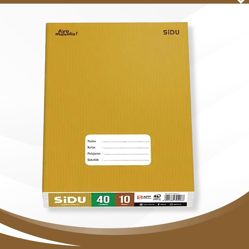 Jual BUKU TULIS SIDU 40 DS KRAFT - 21X16CM - 1 pack | Shopee Indonesia