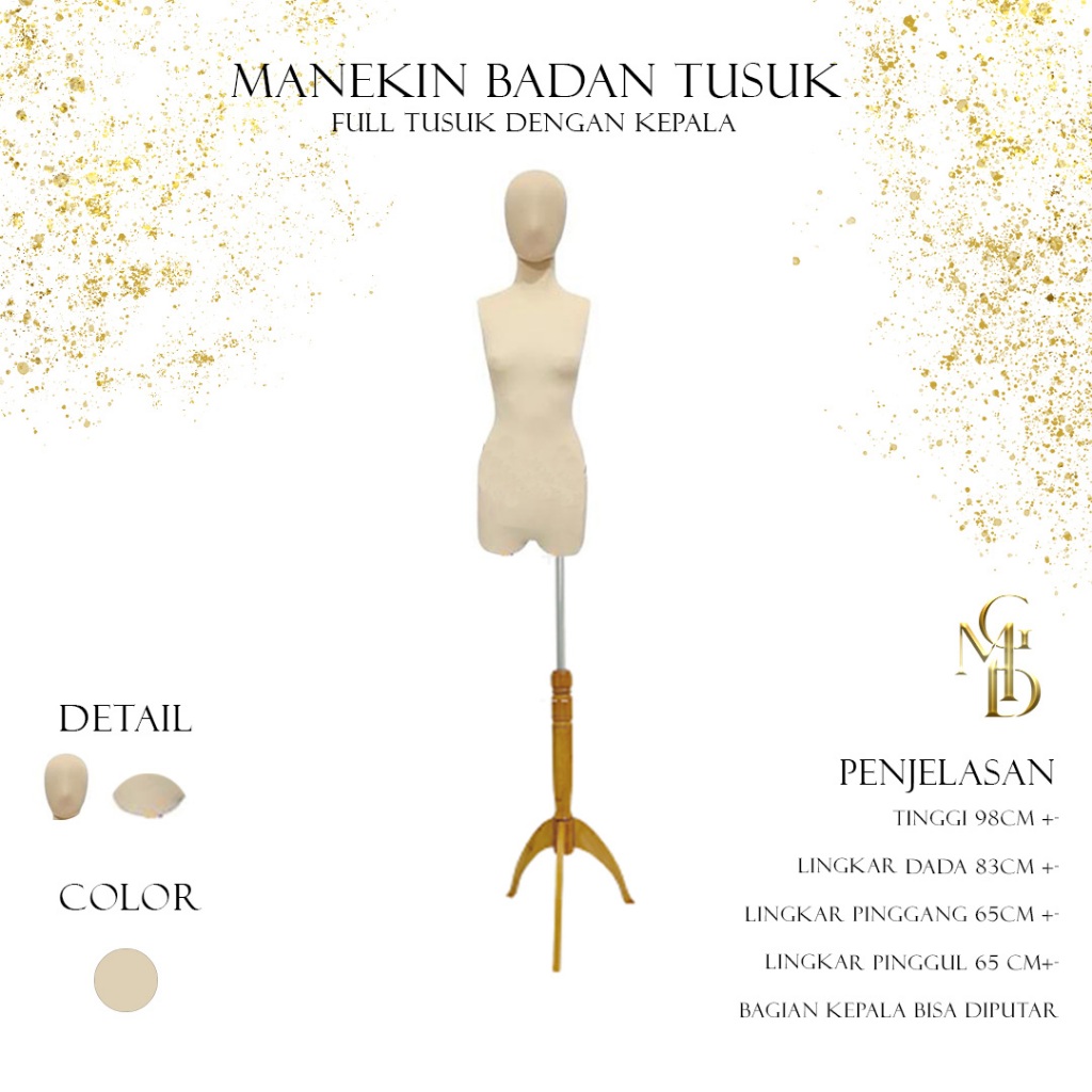 Jual Manekin Badan Manekin Full Tusuk Dengan Kepala (Bisa Di Putar ...