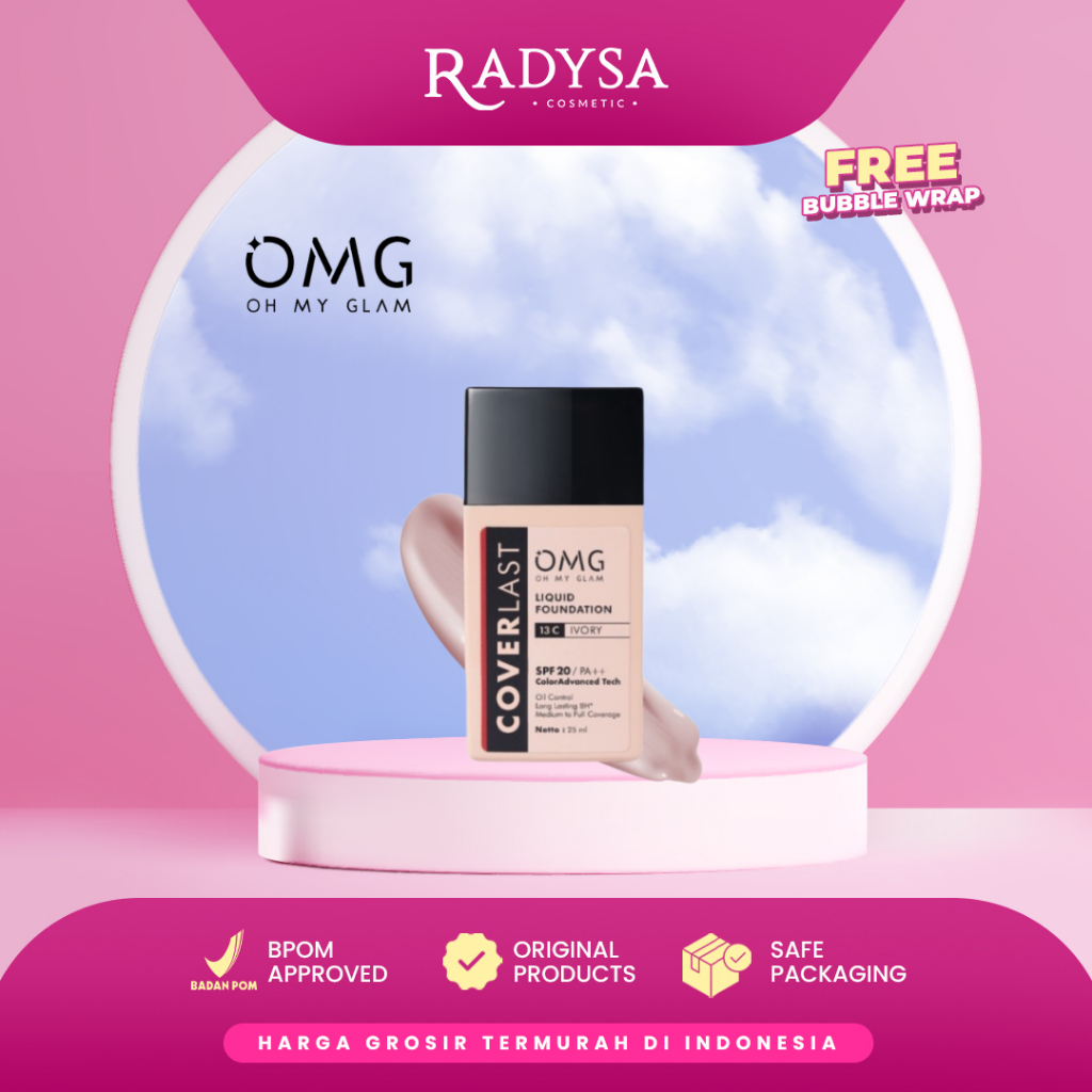 Jual 𝐑𝐀𝐃𝐘𝐒𝐀 - OMG CoverLast Liquid Foundation Alas Bedak | Oh My Glam ...