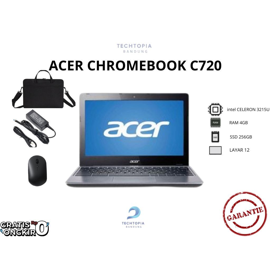 Jual LAPTOP ACER CHROMEBOOK C720 ORIGINAL BERGARANSI | Shopee Indonesia