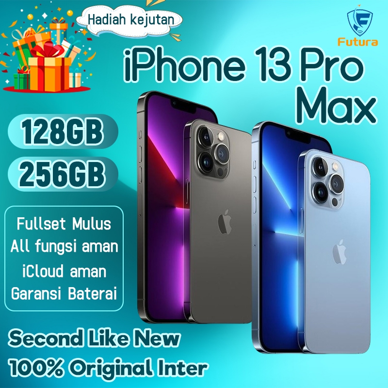 Jual iPhone 13 Pro Max 128GB 256GB 100% Original Second All fungsi aman Sinyal All operator IP ...