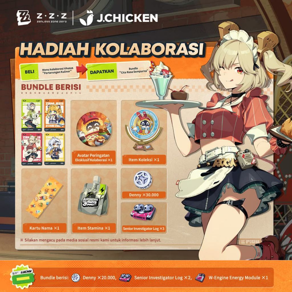 Jual Merchandise Zenless Zone Zero x J. Chicken Official Collaboration ...