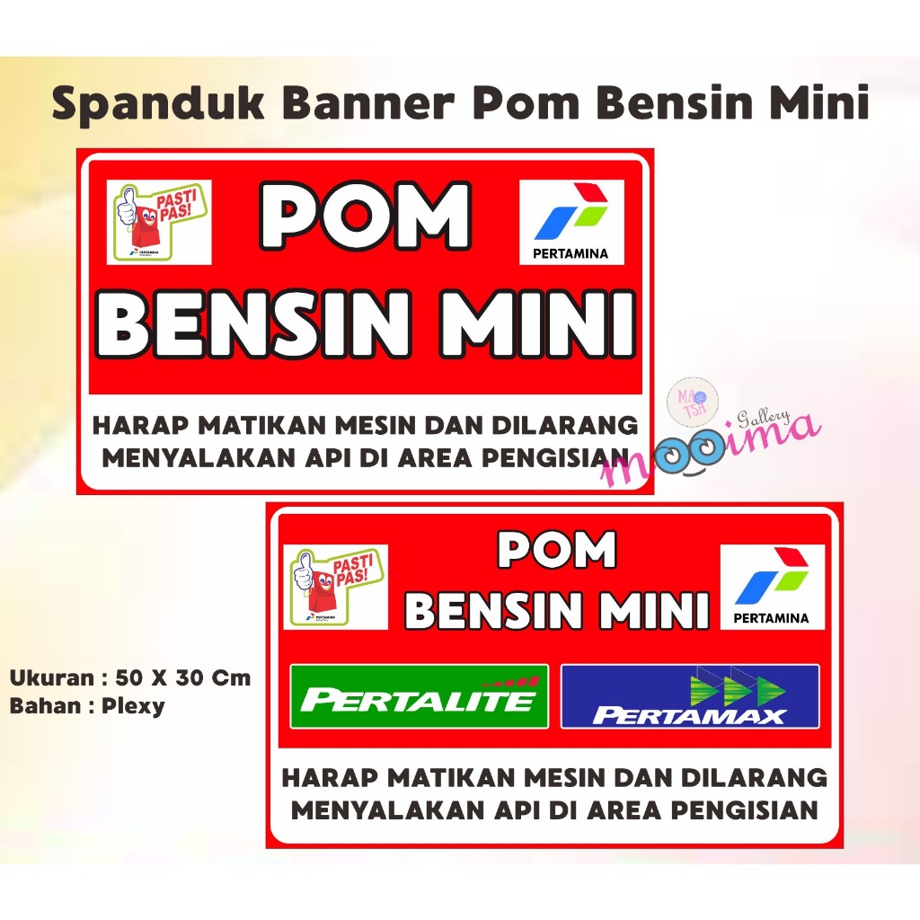 Jual Spanduk banner Pom Bensin Mini 50 x 30cm | Shopee Indonesia