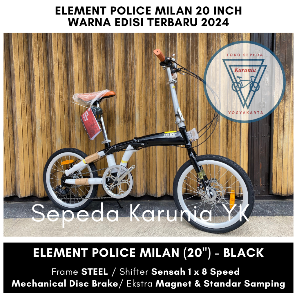 Jual Sepeda Lipat Element Police Milan Pastel 20 inch - Seri Terbaru ...
