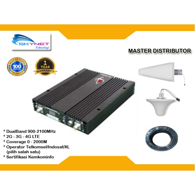 Jual Alat Penguat Sinyal Dualband 900-2100MHz 2G-3G-4G LTE Berizin Postel | Shopee Indonesia