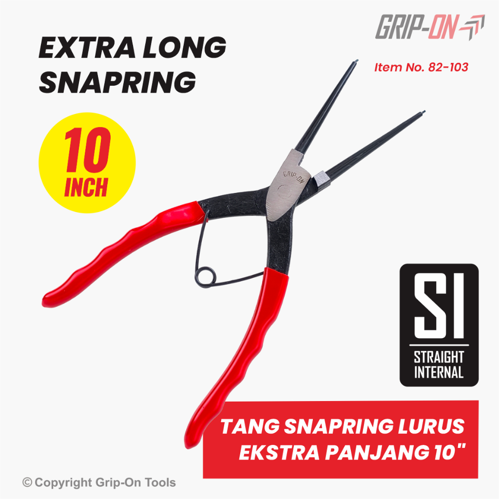 Jual Grip-On Extra Long Snapring Straight Internal 10" - Grip-On Tang ...