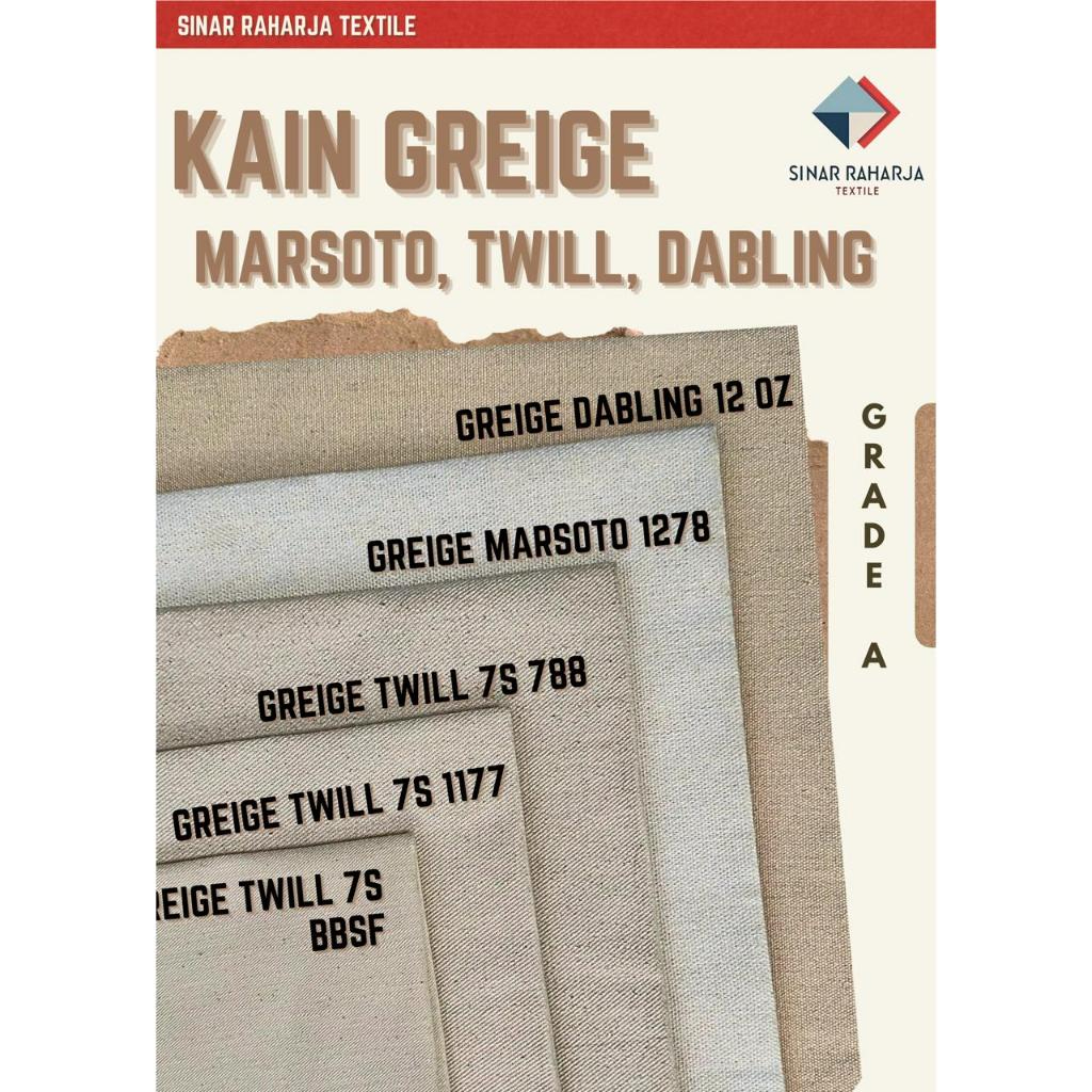 Jual KAIN GREIGE 150 X 50 / KAIN KANVAS POLOS/ KAIN KANVAS GREIGE ...