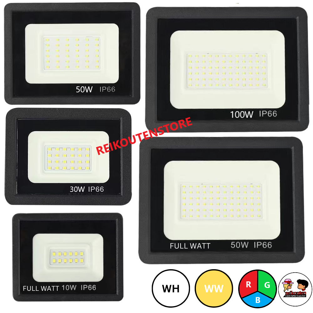 Jual LAMPU SOROT LED 50W 100W 10W 100 WATT SMD LED SOROT 50 WATT TEBAL ...