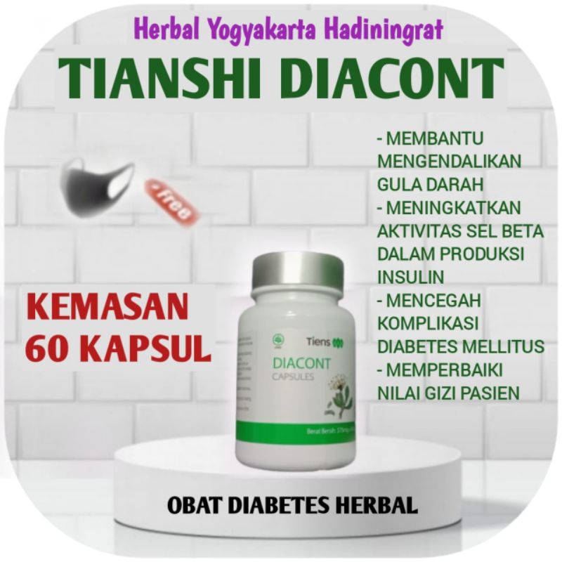 Jual Tiens Tianshi Diacont Segel 60 Kapsul Obat Diabetes Herbal ...