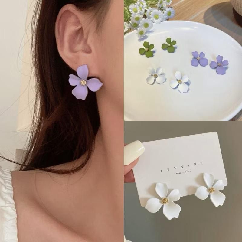 Jual Anting Bethany Flower Bunga fashion Korea Tusuk Motif Besar Model ...