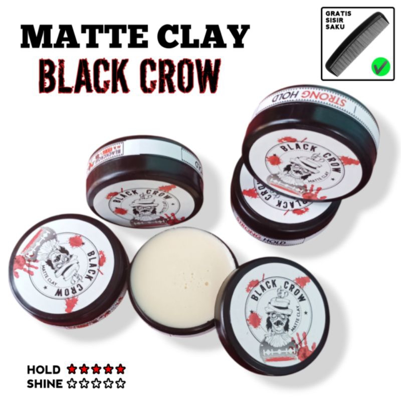 Jual Matte Clay / Pomade Clay / Clay 55gram Clay BlackCrow | Shopee ...