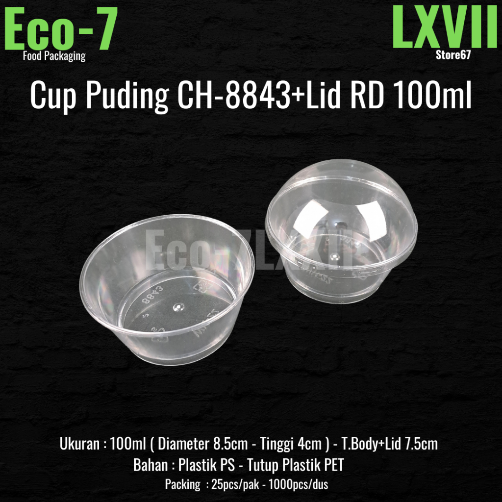 Jual Cup Dessert CH-8843 Model Bulat - Dessert Cup (25pcs) | Shopee ...