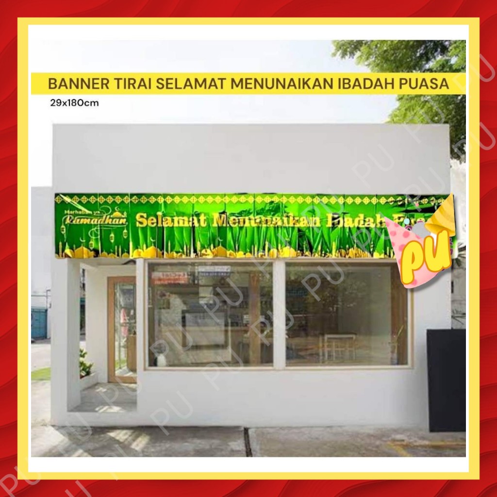 Jual Banner SELAMAT MENUNAIKAN IBADAH PUASA / Banner Tirai Selamat ...