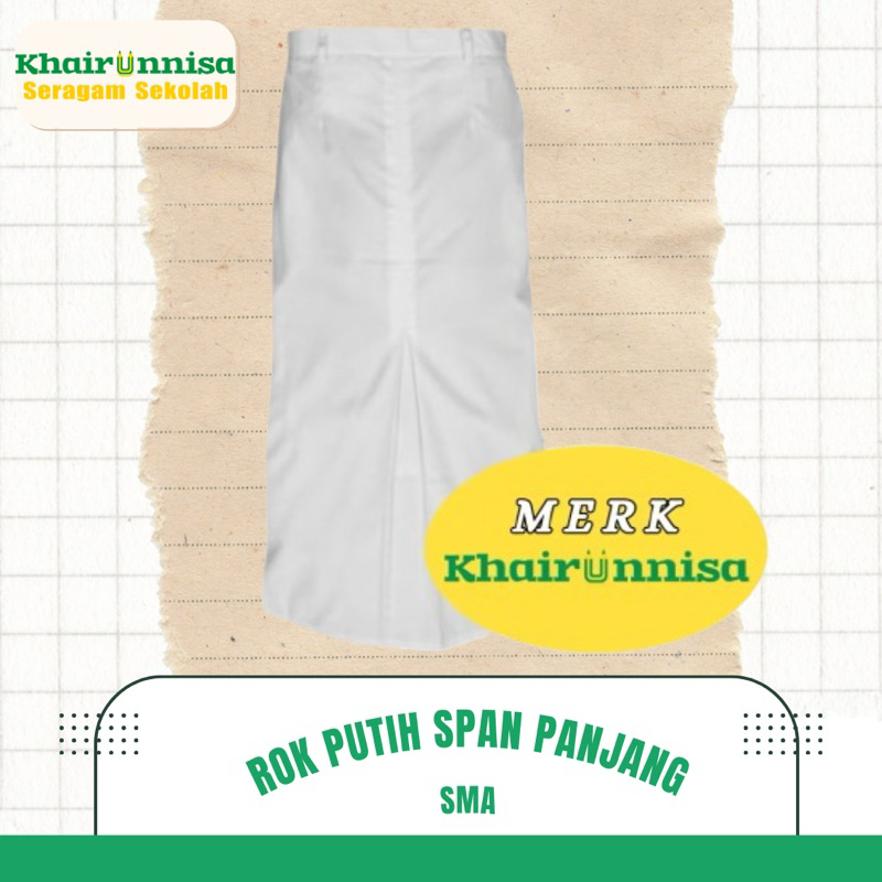 Jual SERAGAM SEKOLAH ROK PUTIH SMA SPAN PANJANG | Shopee Indonesia