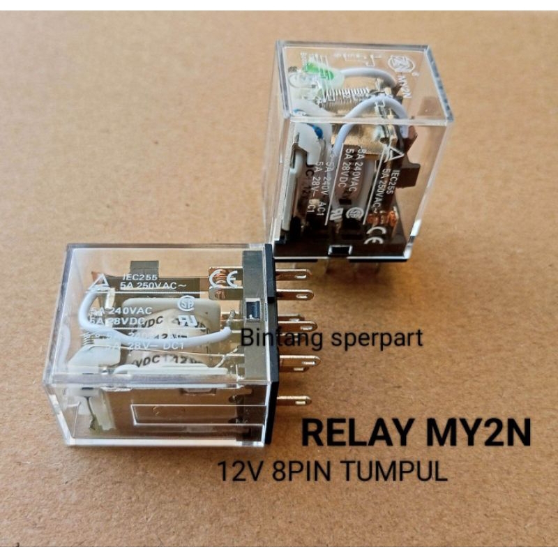 Jual RELAY MY2N 12 VOLT 8PIN TUMPUL 5A 250VAC RELAY 12VOLT 8PIN MY2N ...