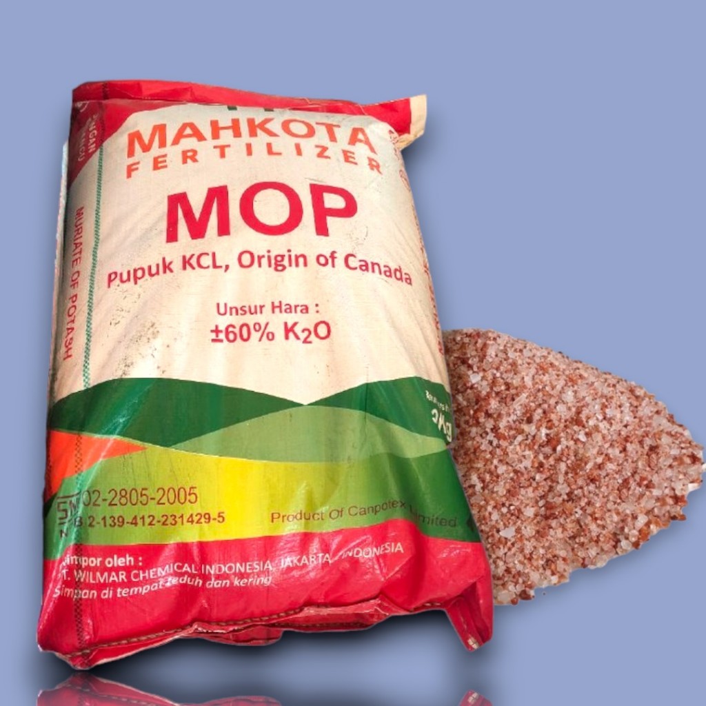 Jual Pupuk KCL Mahkota MOP Repack 1 Kg Pemanis Buah dan Anti Rontok ...