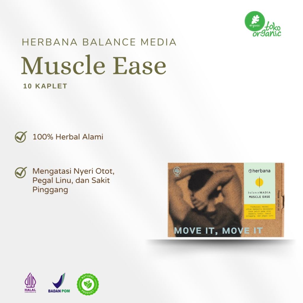 Jual Herbana Balance Media Muscle Ease (10 kaplet) | Obat Herbal Alami ...