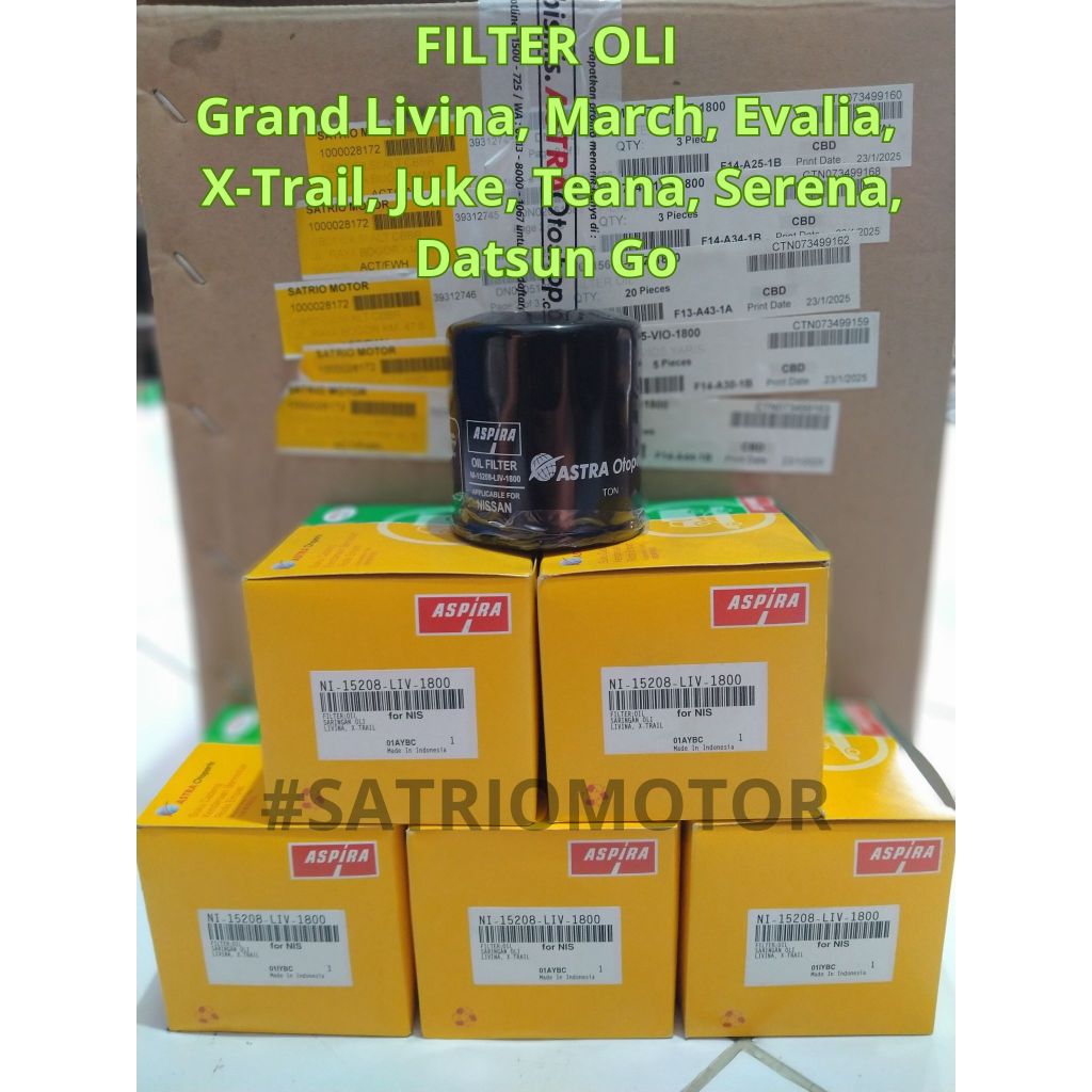 Jual Filter Oli/Oil Filter ASPIRA ORIGNAL ASTRA Nissan Grand livina ...