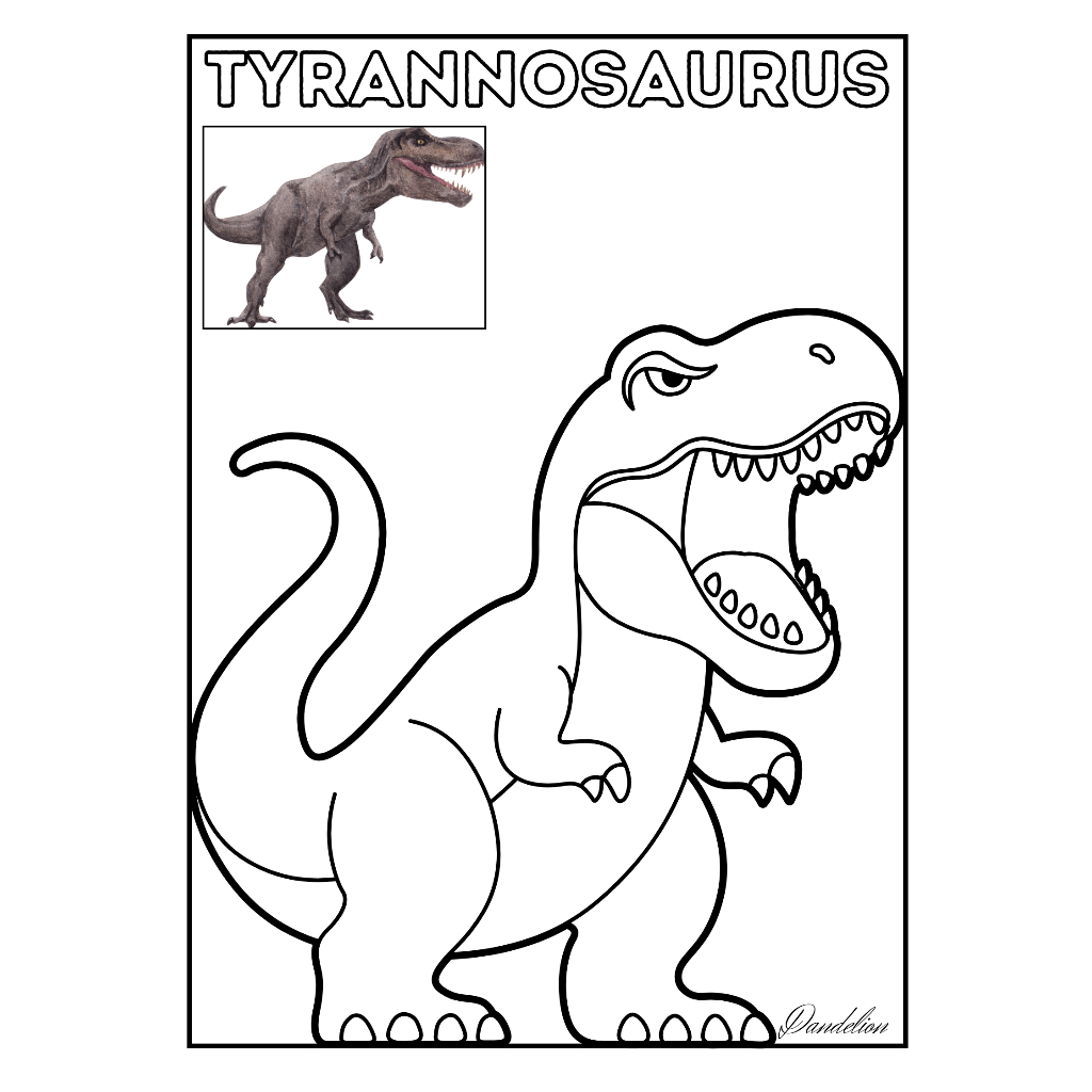 Jual Kertas Mewarnai Dinosaurus: Tyrannosaurus, Udanoceratops ...