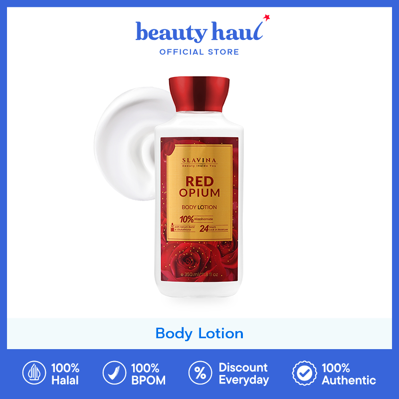Jual SLAVINA Body Lotion Red Opium 350 Ml | Shopee Indonesia