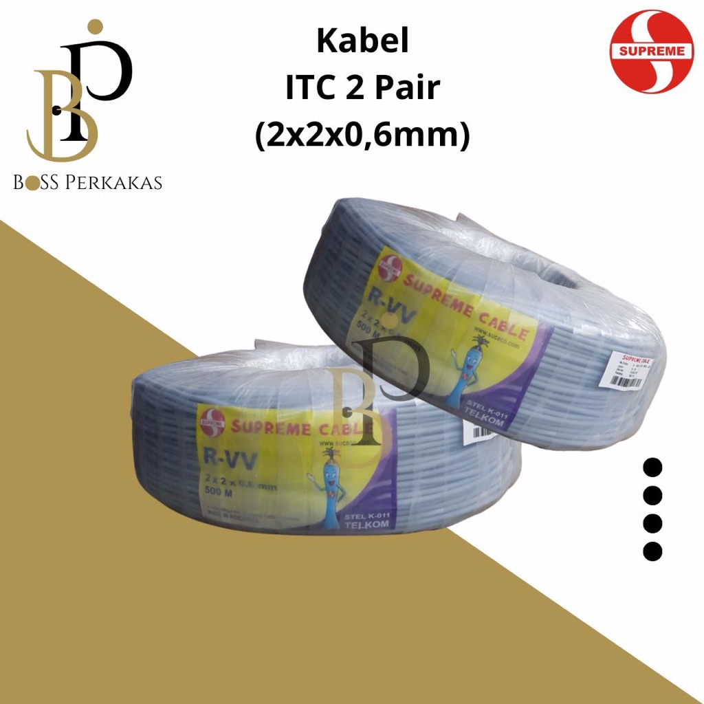 Jual Kabel Telepon isi 2 Supreme ITC 2 Pair Permeter / Supreme ITC 2 ...