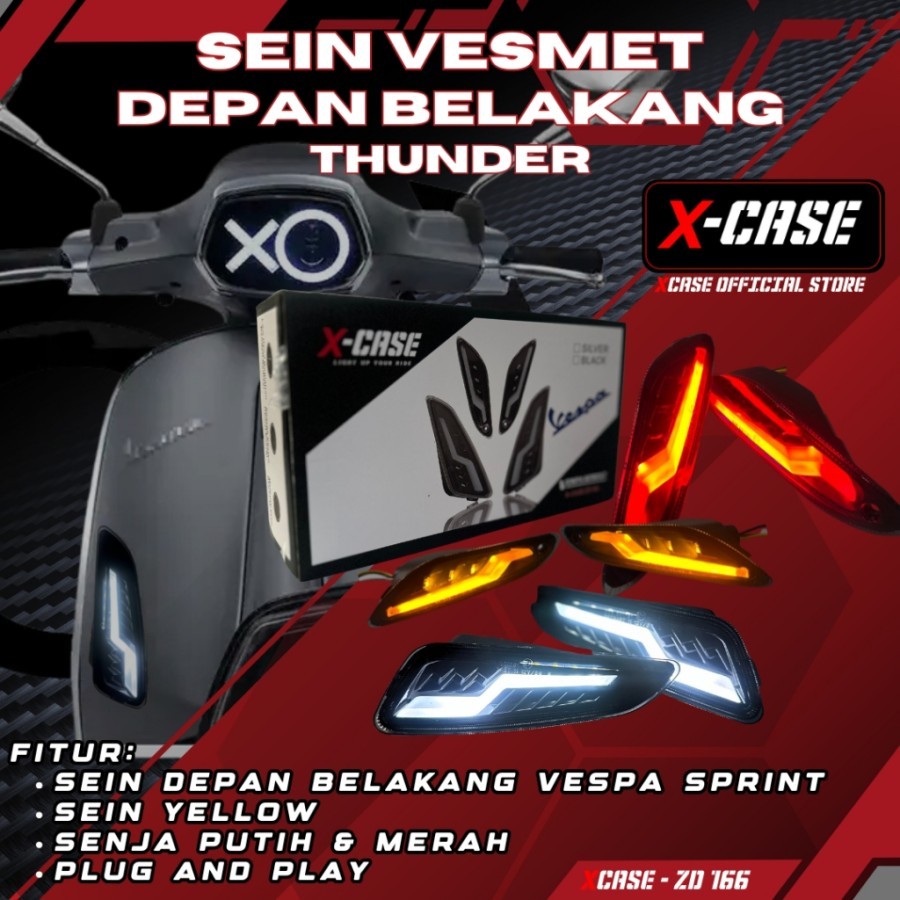 Jual ORIGINAL X-CASE LAMPU SEIN VESPA SPRINT PRIMAVERA LED RUNNING ...