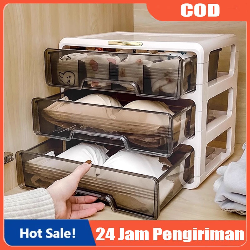 Jual Rak Laci Storage Box Kotak Penyimpanan Celana Dalam Serbaguna ...