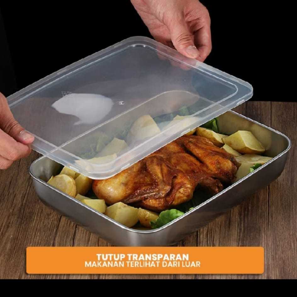 Jual Tempat Wadah Makanan Kontainer makanan Sayuran Food Box Stainless ...