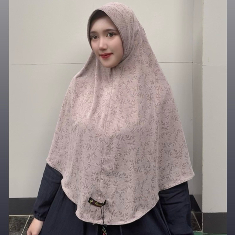 Jual Hijab Bergo Pad Antem Motif Knit Premium XL | Hijab Instan Knit ...