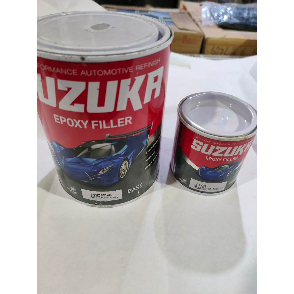 Jual Cat Dasar Suzuka Epoxy Filler + Hardener Kaleng 1 kg / 1 L ...