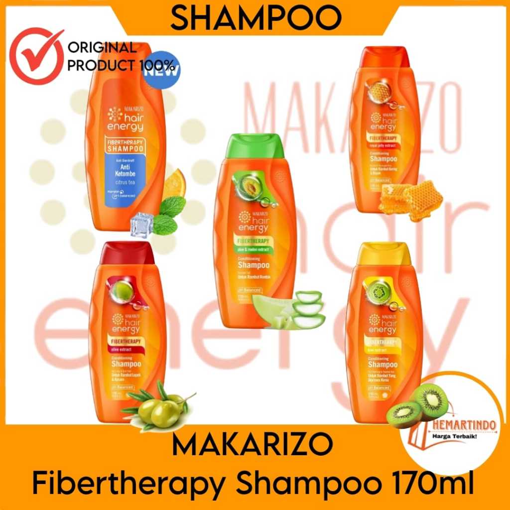 Jual Makarizo Hair Energy Fibertherapy Shampoo 170mL | Shopee Indonesia