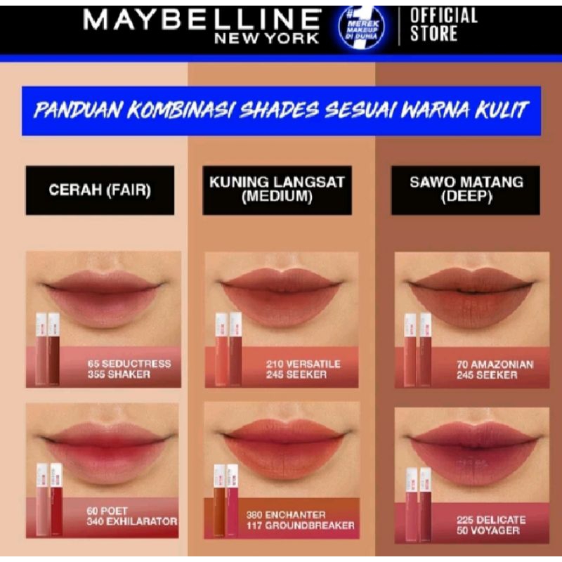 Jual MAYBELLINE OFFICIAL Superstay Matte Ink Ombre Set Lipstick - Long Lasting | Shopee Indonesia