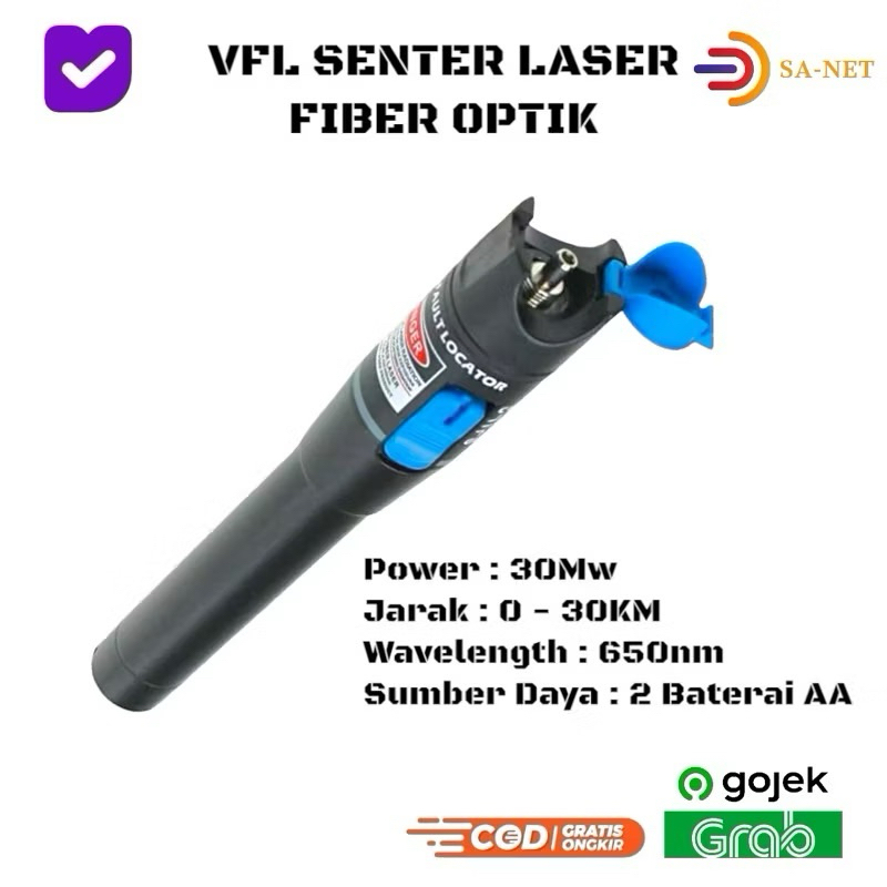 Jual Visual Fault Locator VFL Laser Senter Fiber Optic Senter 10mW ...