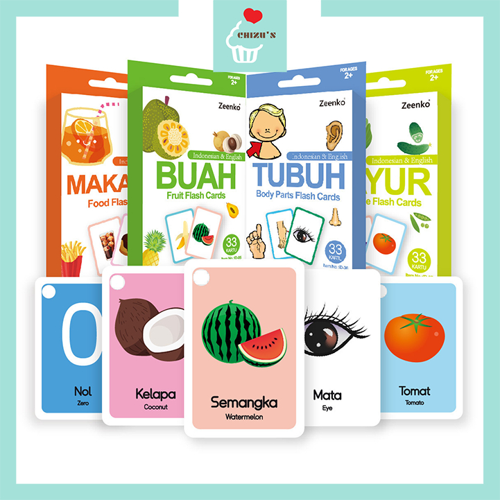 Jual Mini Flash Card Bilingual Bahasa Indonesia Inggris | Kartu Pintar ...